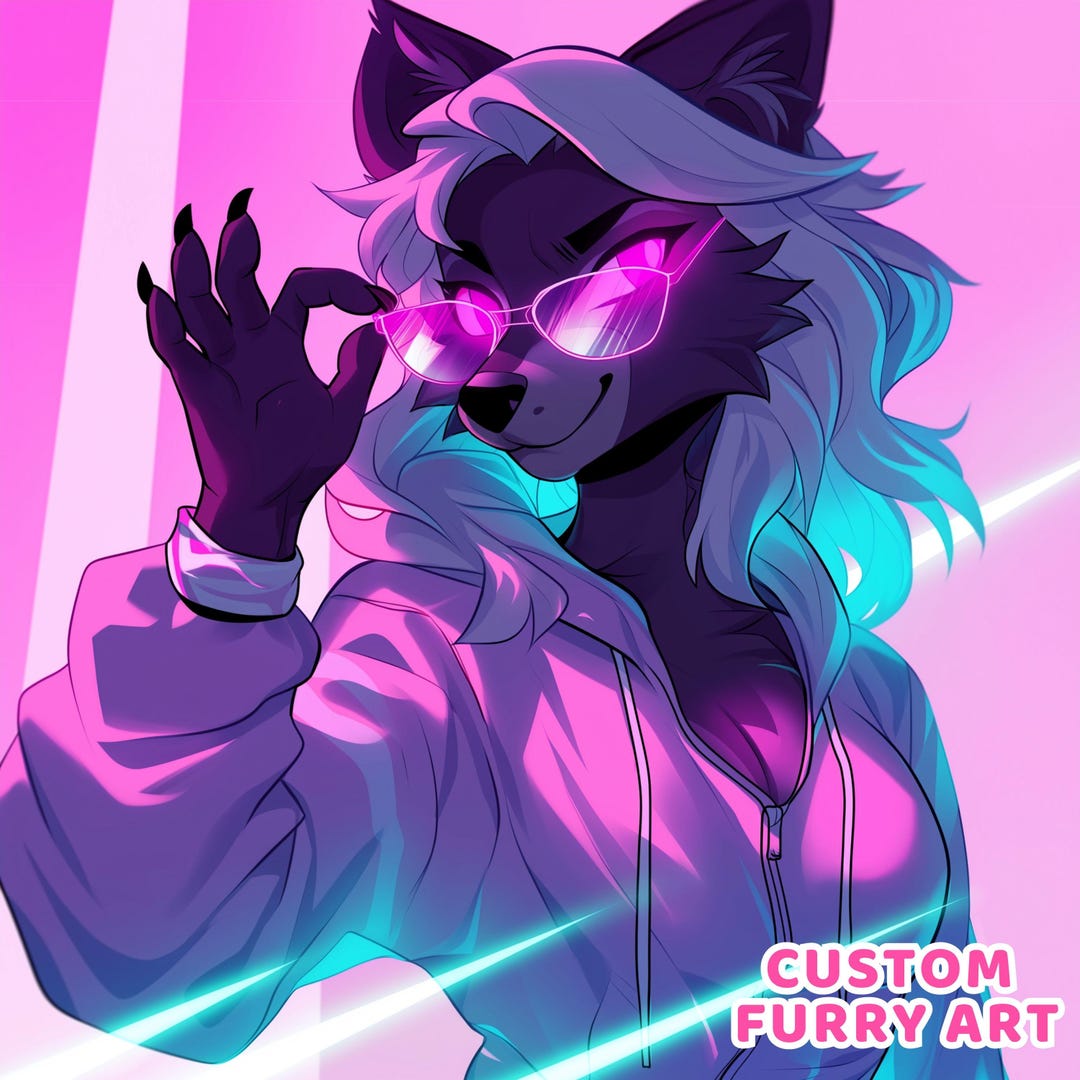 Custom Furry PFP| Personalized Anthro Character Commission, Cute Furry ...