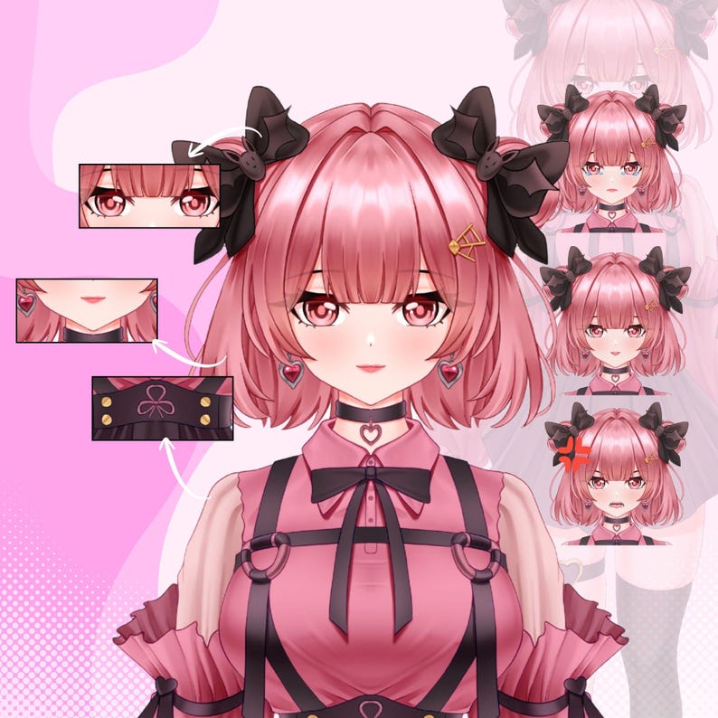 Vtuber Model Live2d | Custom Vtuber Avatar for Streaming, Customizable ...