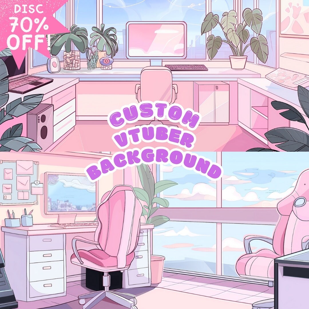 Custom Vtuber Background | Vtuber Room Stream Package, Aesthetic Room ...