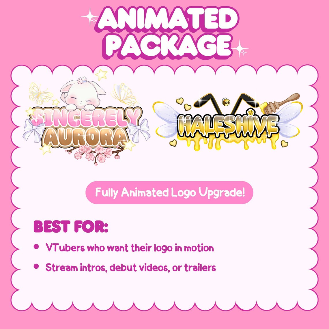 Custom Vtuber Logo | Logo for Stream, Twitch or Kick, Giftuber Logo ...