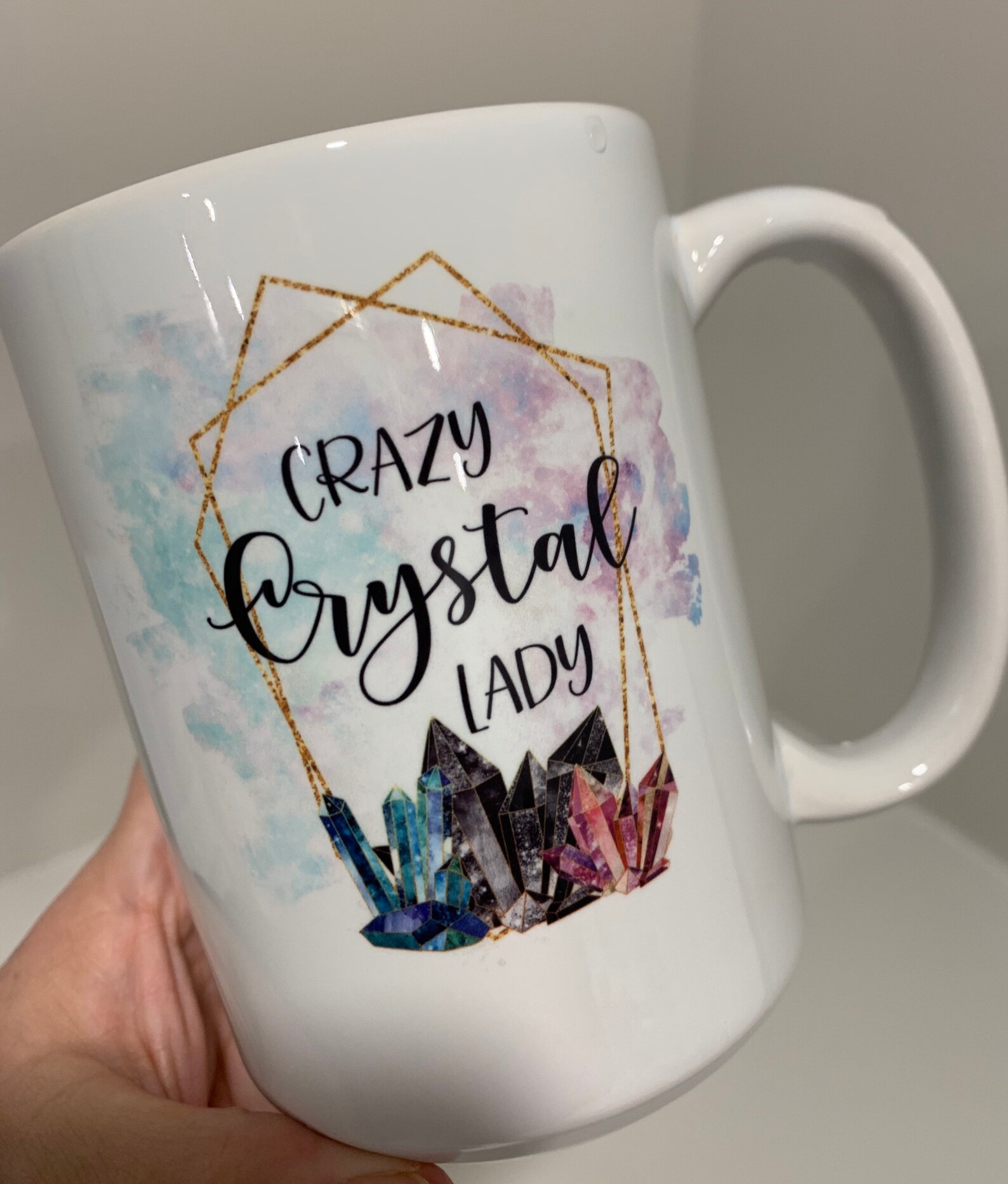 Crazy Crystal Lady Mugs 11 & 15 Oz Mugs - Etsy