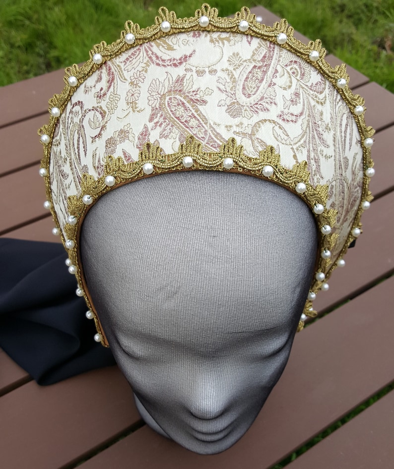 Renaissance French Hood Tudor Hat Anne Boleyn Ready to ship | Etsy