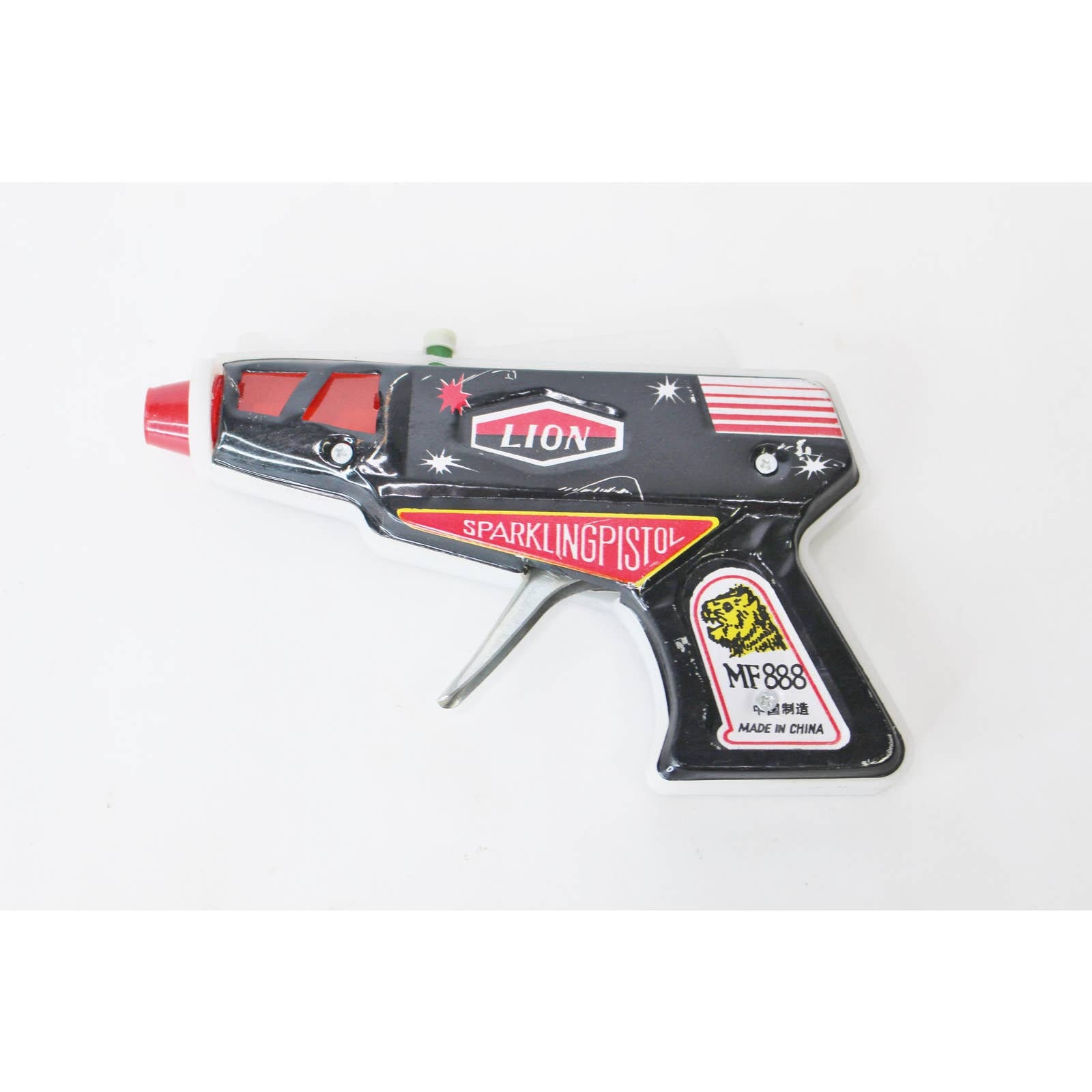 Vintage Sparkling Pistol Tin Toy Space Age Ray Gun With Box New Old ...