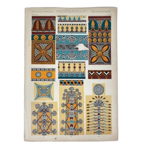 Owen Jones Original Pages Grammar of Ornament 1856 | NINEVEH PERSIA 3 ...
