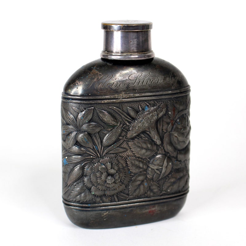 Silver Flask - Etsy