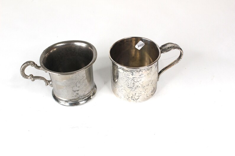 1881 Rogers Oneida Baby Child Cup 1952 Silverplate Woodman Cook Lot of ...