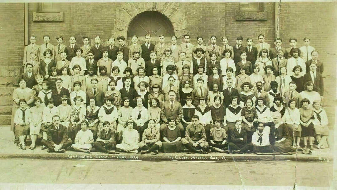 Antique 1924 Childs School Graduating Class Photo Philadelphia PA ...