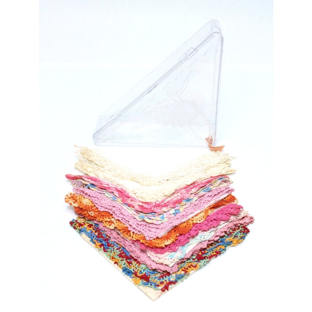 Vintage Hommer's Triangular Handkerchief Box 10 Hankies 1950 MCM Vanity ...