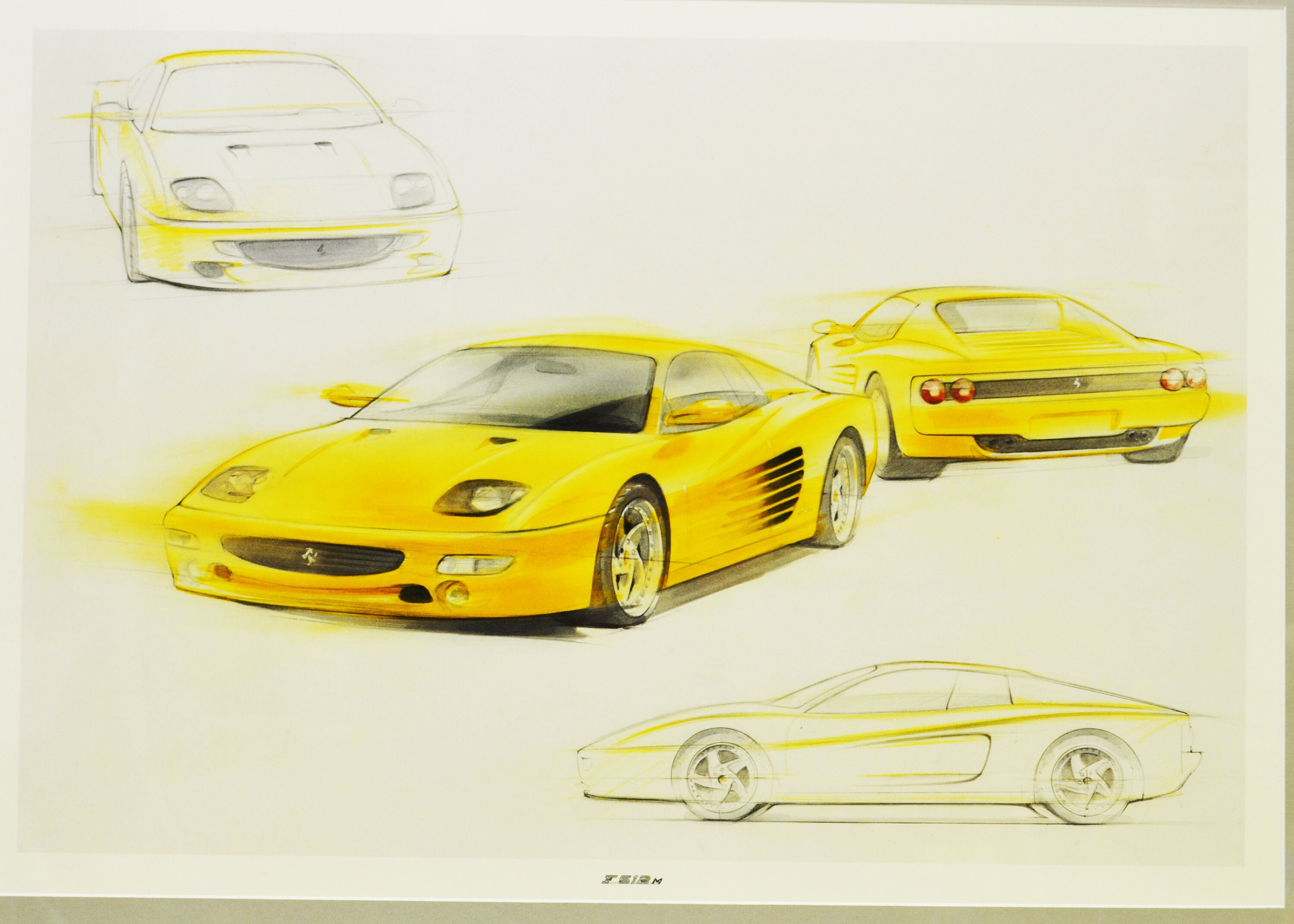 FERRARI F512M Official Pininfarina Concept Sketches Limited Edition ...