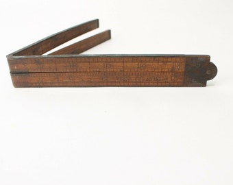 Antique Folding Ruler - Etsy