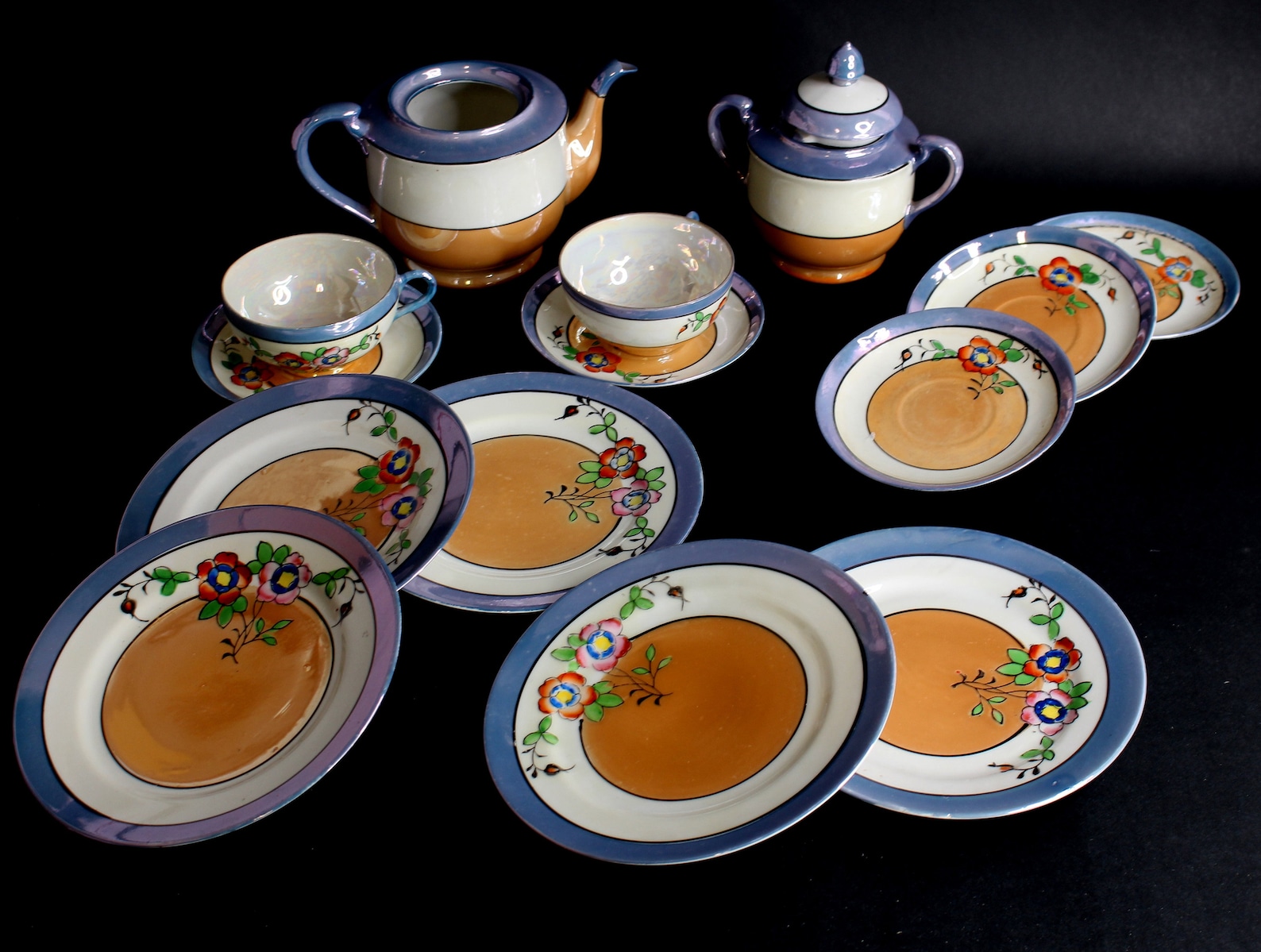 Vintage Tea Set Hotta Yu Shoten & Co. Pottery Japan Hand - Etsy