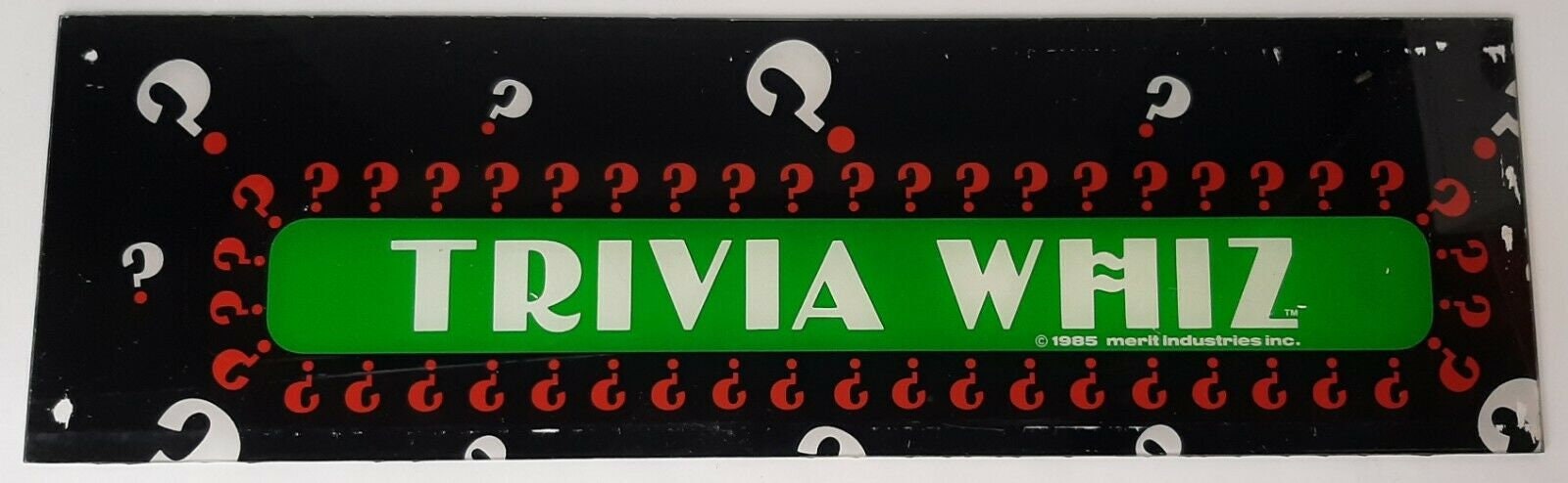 Vintage Trivia Whiz Arcade Marquee 1985 Merit 22 X 7-1/4" Plexi - Etsy