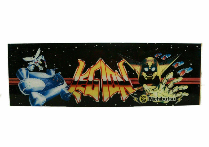 Vintage Legion Arcade Marquee Sign NICHIBUTSU Video Game ANIME Room ...