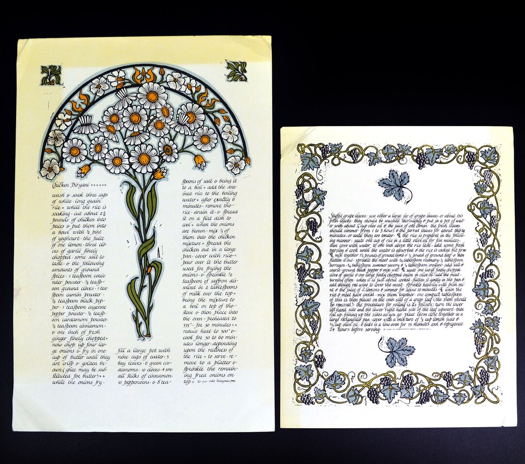 David Goines Art Lithograph Chez Panisse Alice Waters Recipe - Etsy