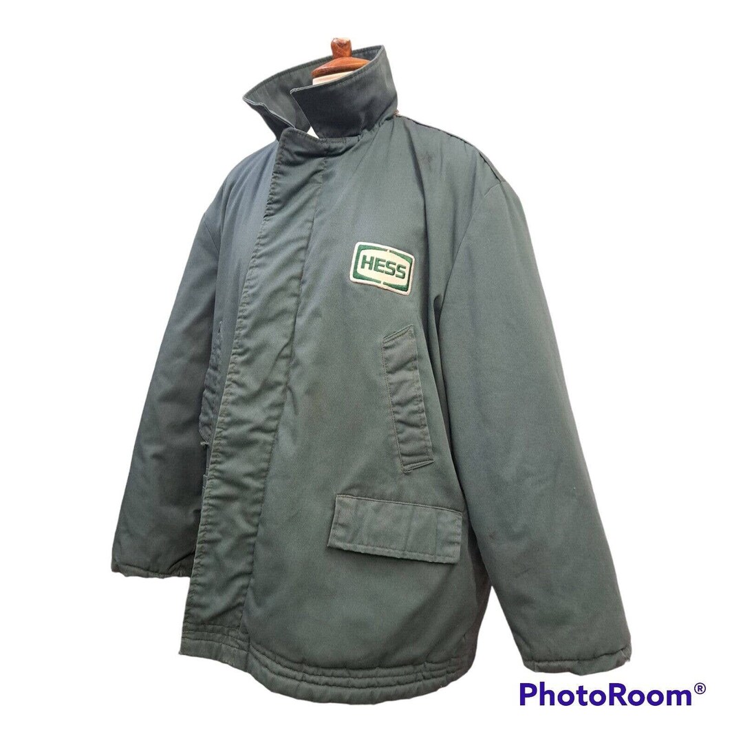 Vintage HESS Canvas Jacket Fuel Delivery Employee Heavy Winter Coat ...