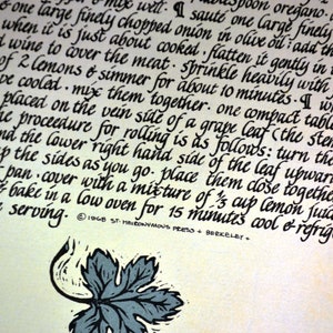 David Goines Art Lithograph Chez Panisse Alice Waters Recipe - Etsy