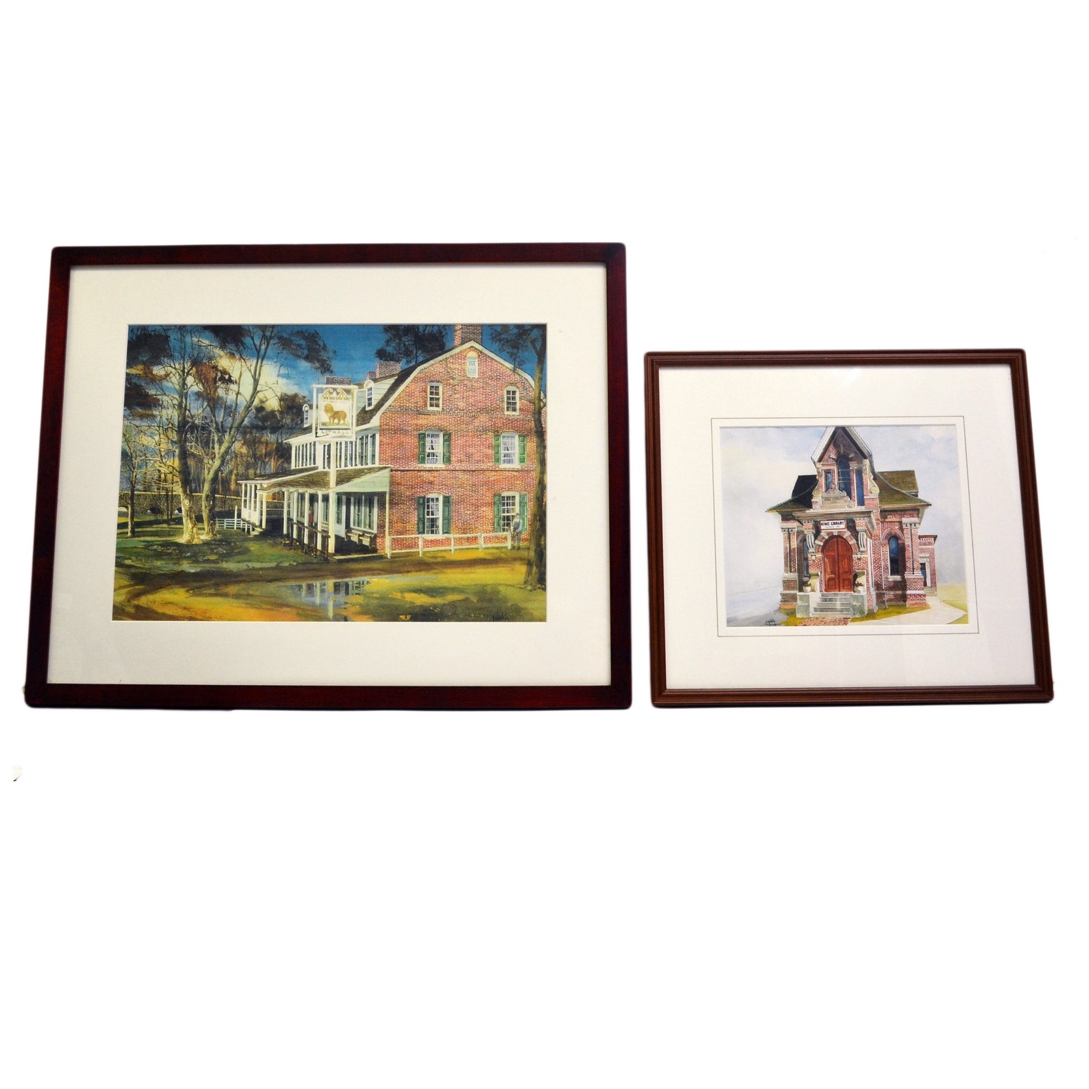 Joanna Krasnansky Prints Colonial Architecture Library Red Lion Inn ...