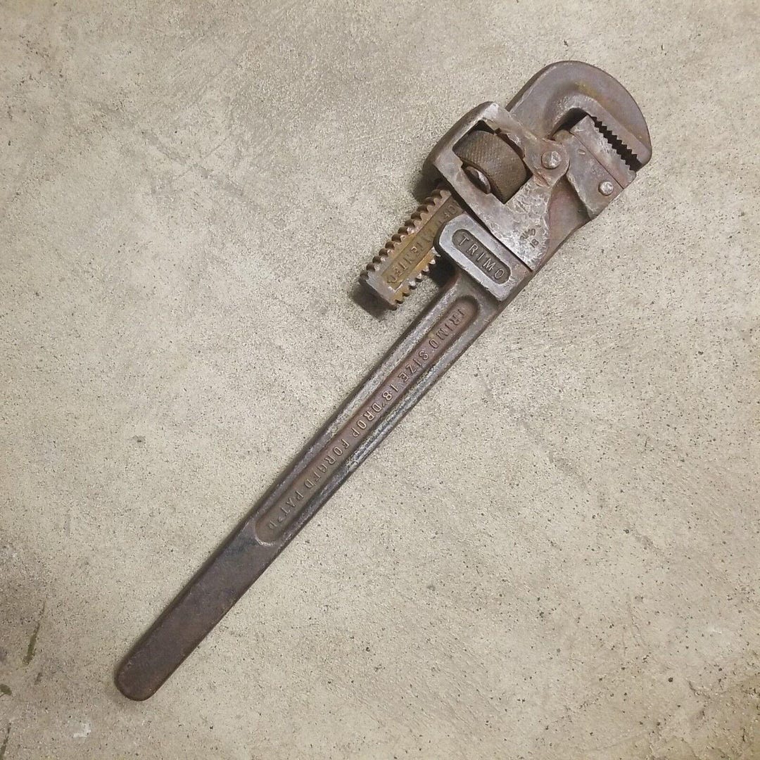 Trimont Mfg Co Roxbury MASS USA 18" Heavy Duty Pipe Wrench Pat D 6/20 ...