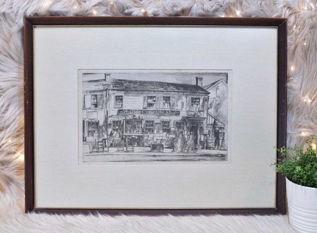 Earl Horter Signed Etching "old Curiosity Shop" 1920s Framed Old ...