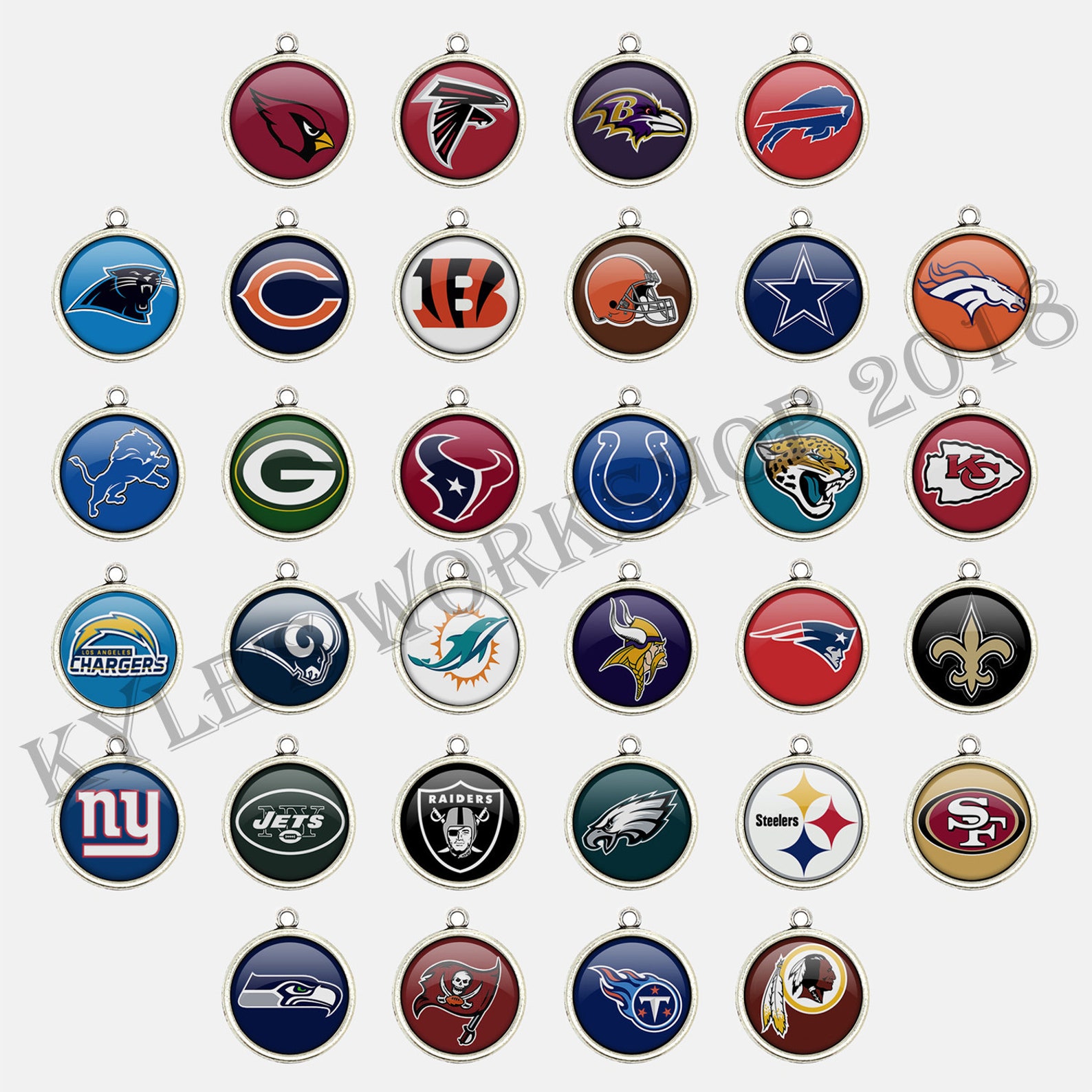 32pcs NFL Charms Football Charms for Bracelets 14mm Small | Etsy
