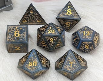 Dreamy Periwinkle Glass Dnd Dice Set, Polyhedral D&D Dice, Dungeons and ...