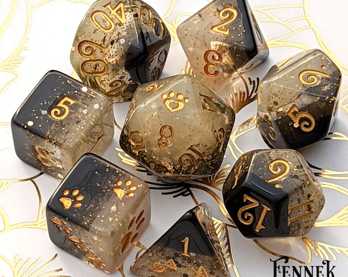 Light and Shadow Dice Set, Dnd Polyhedral Dice, D&D Dice, Dungeons and ...