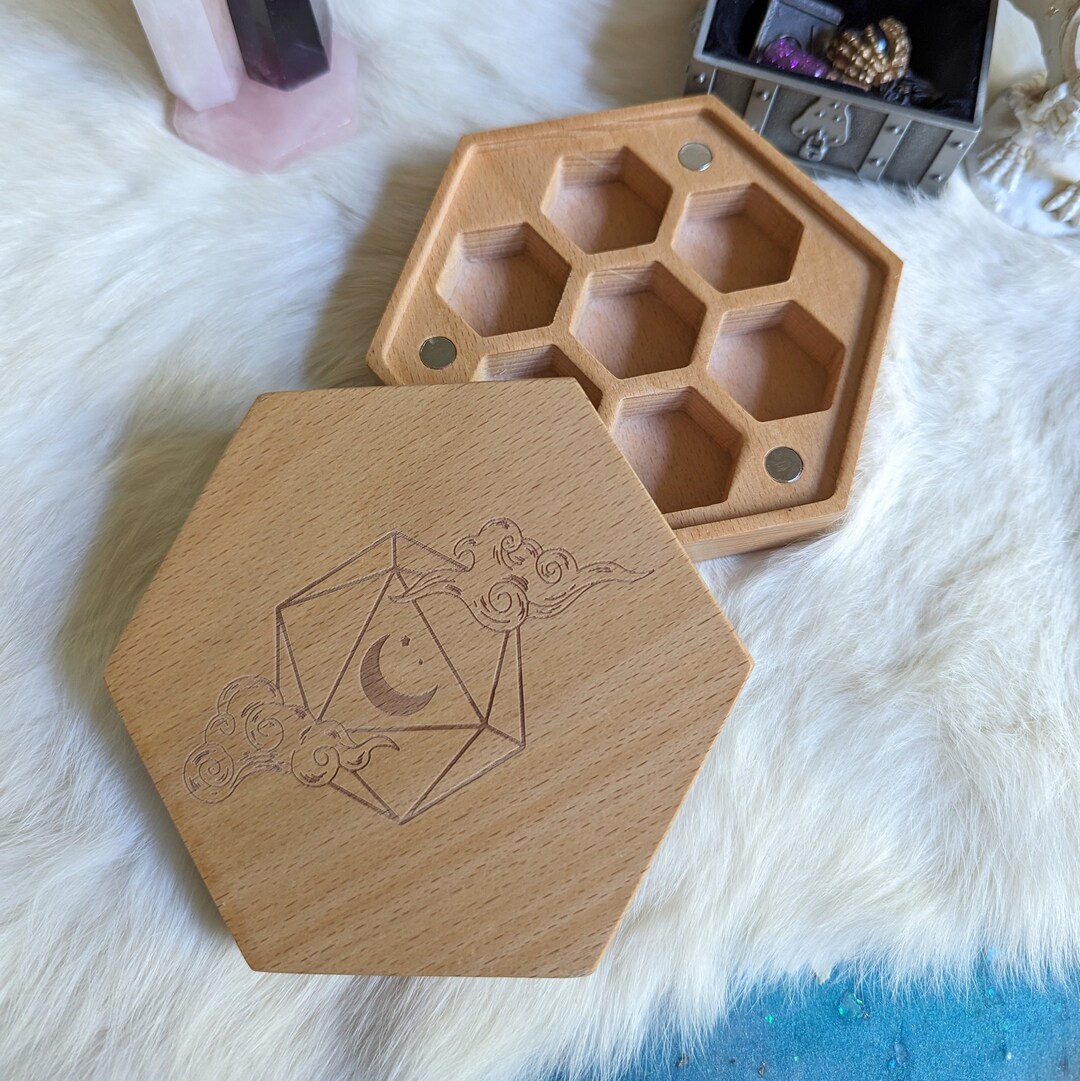 Dreamy Dice Box. Single Set of Dice Box for TTRPG Dice Set. Made of ...