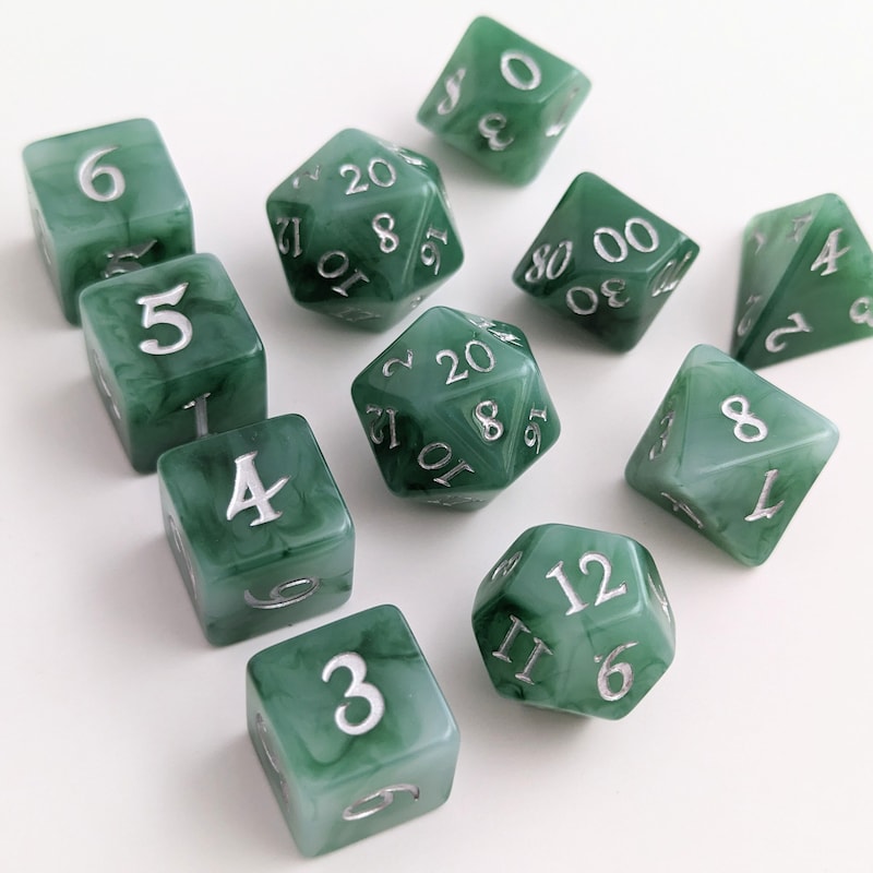 Jade Resin Dice Set - Etsy