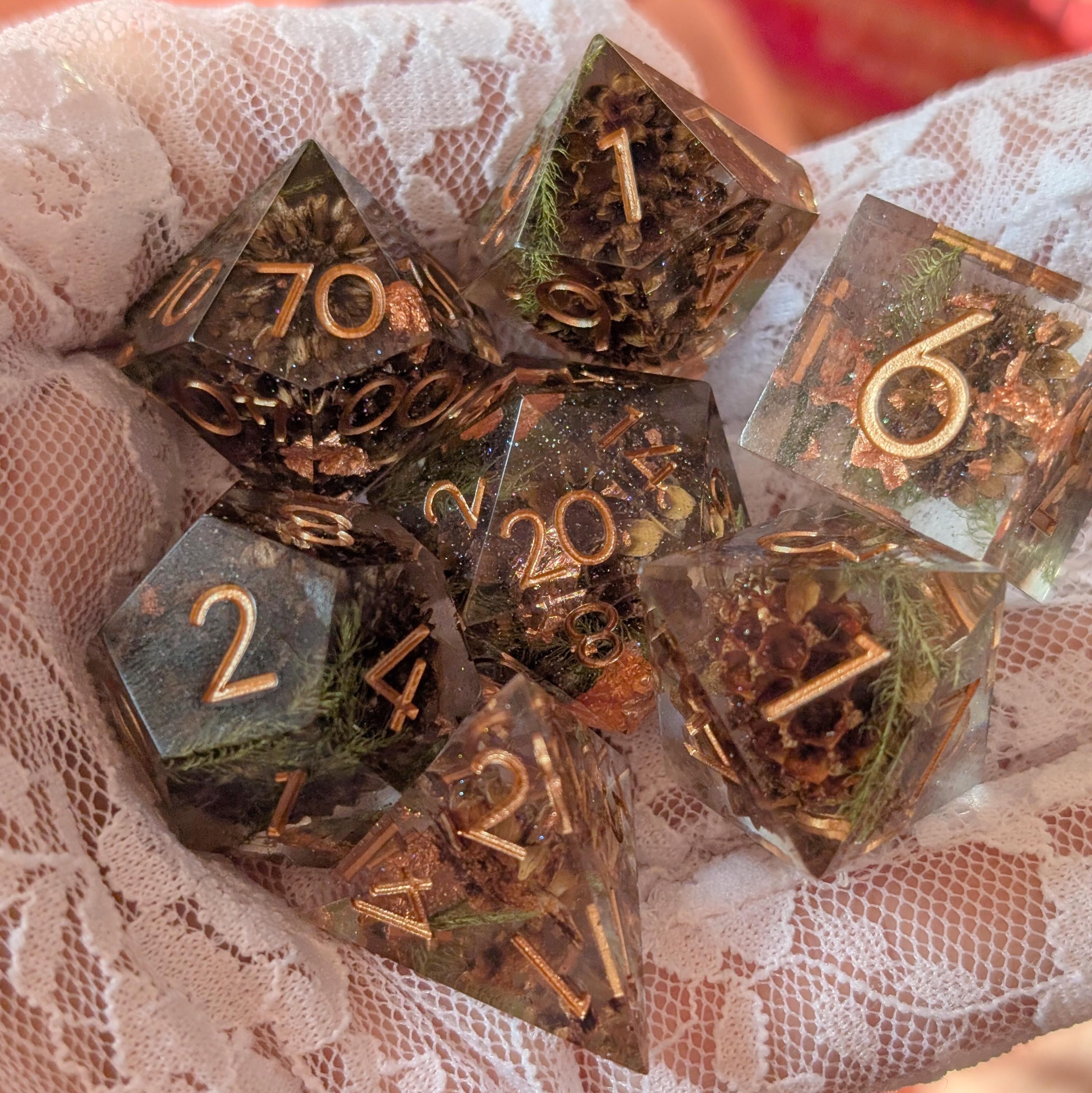 Sparkling Casuarina - Seeds of Change Dnd Dice Set, Polyhedral Dice, D ...