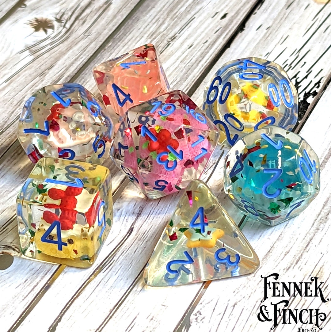 Large Pastry TTRPG Dice Set, Polyhedral Dice, D&D Dice, Dungeons and ...