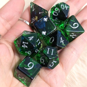 Shadowy Forest Dnd Dice Set, Polyhedral Dice, D&D Dice, Dungeons and ...