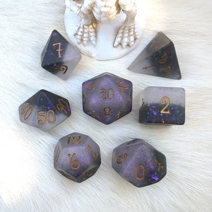 Light and Dark Dice Set, Polyhedral Dice, 7 Piece, D&D Dice, Dungeons ...