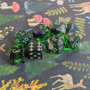 Shadowy Forest Dnd Dice Set, Polyhedral Dice, D&D Dice, Dungeons and ...