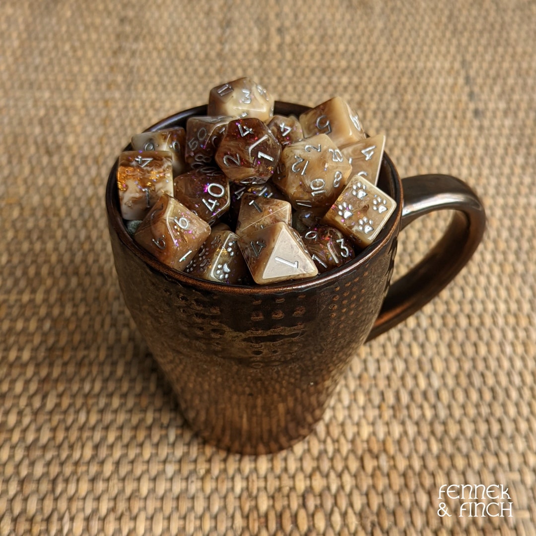 Magic Brew Coffee TTRPG Dice Set, Polyhedral Dice, D&D Dice, Dungeons ...