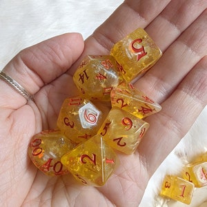 Sunbeam Dnd Dice Set, Polyhedral Dice, D&D Dice, Dungeons and Dragons ...