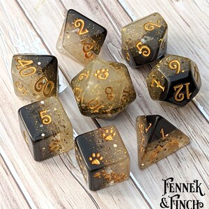 Light and Shadow Dice Set Dnd Polyhedral Dice D&D Dice - Etsy