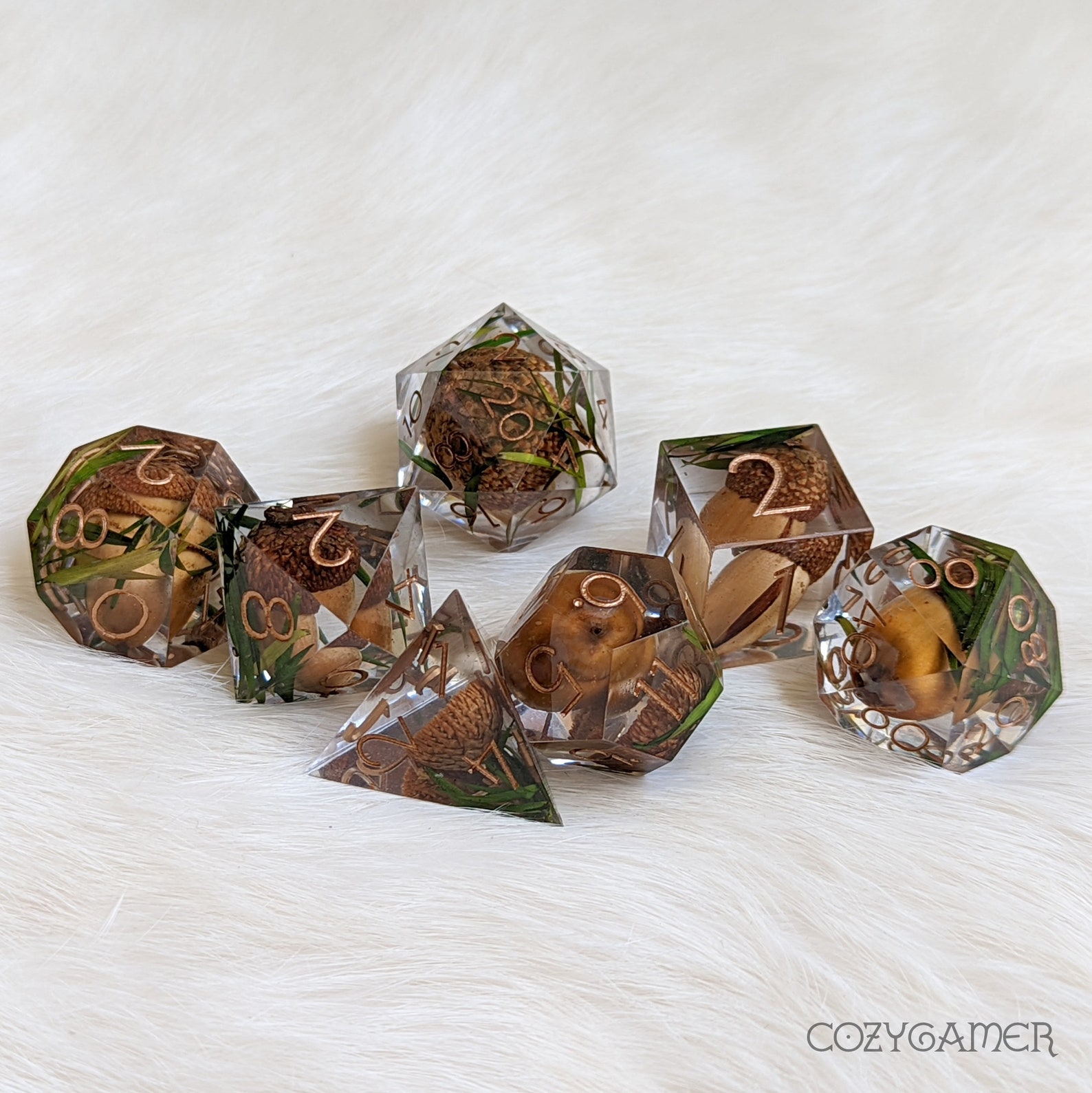 Acorn Dnd Dice Set D&D Dice Sharp Edge Dice Dungeons and - Etsy UK