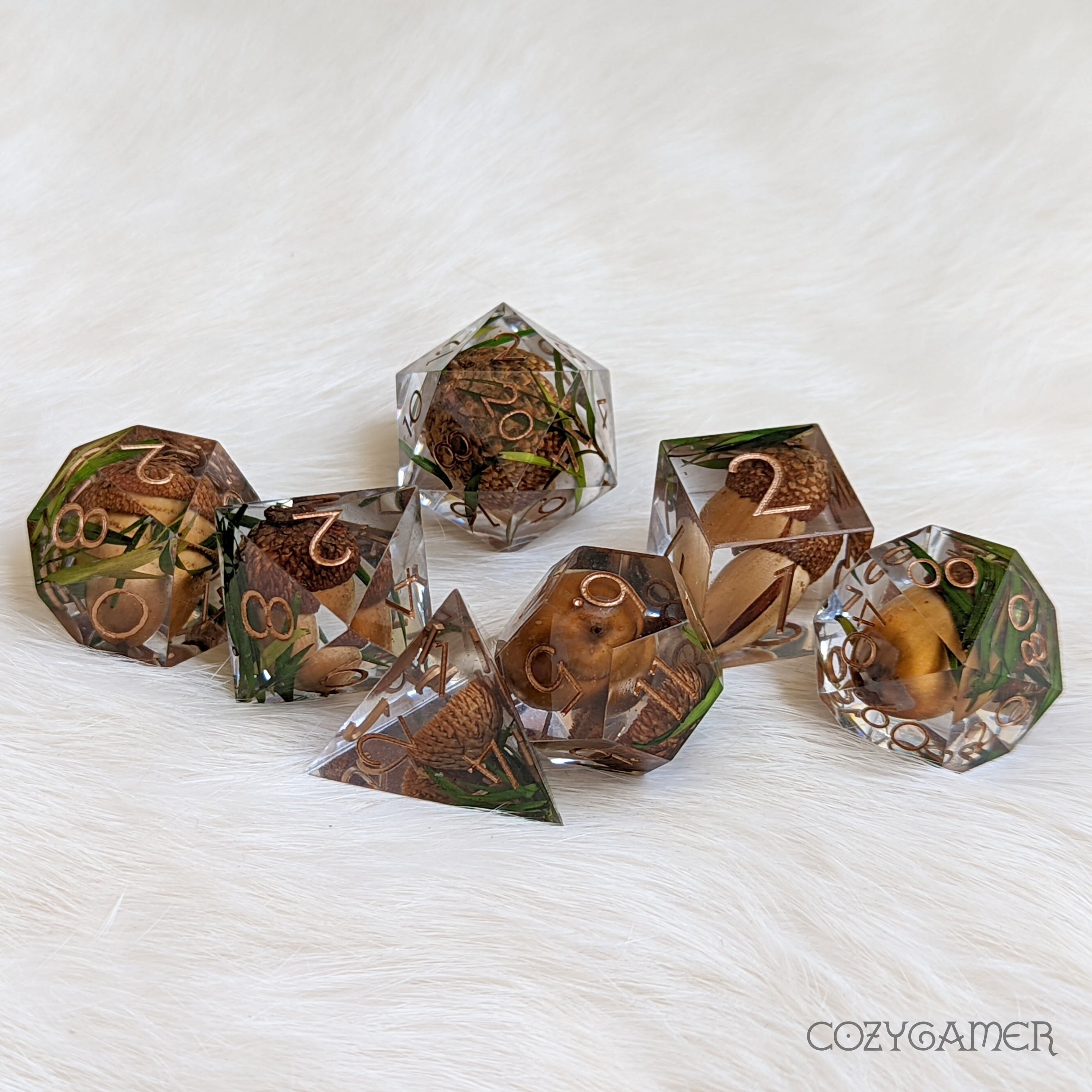 Acorn Dnd Dice Set D&D Dice Sharp Edge Dice Dungeons and - Etsy UK