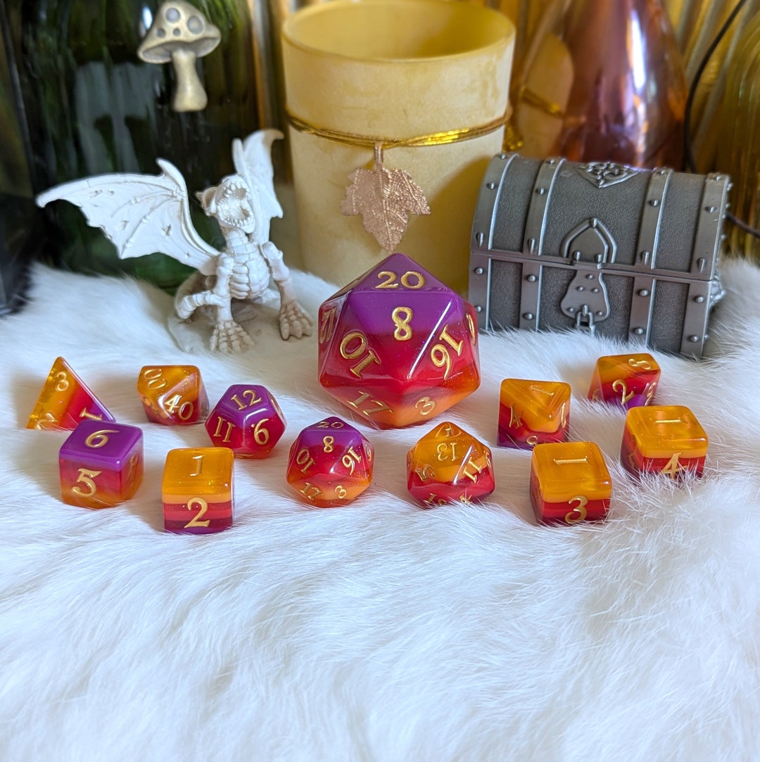 Emberstorm Dnd Dice Set, Polyhedral Dice, D&D Dice, Dungeons and ...