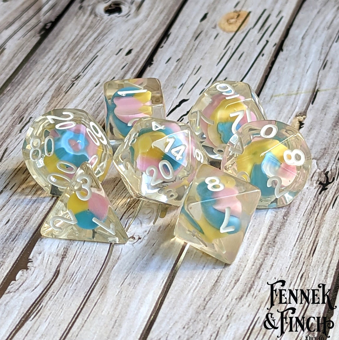 Candy TTRPG Dice Set, Polyhedral Dice, D&D Dice, Dungeons and Dragons ...