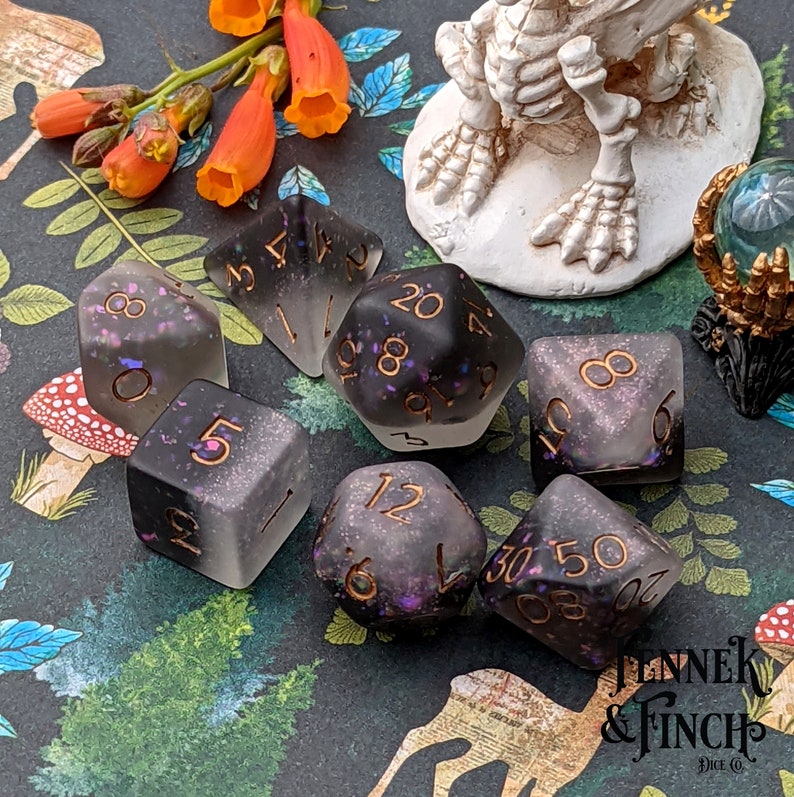 Light and Dark Dice Set Polyhedral Dice D&D Dice Dungeons - Etsy