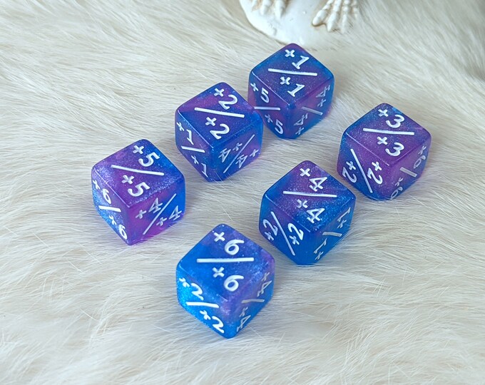 Starry Sky D6 Counter Dice Set. MTG Counter Dice, Positive Counter Dice ...
