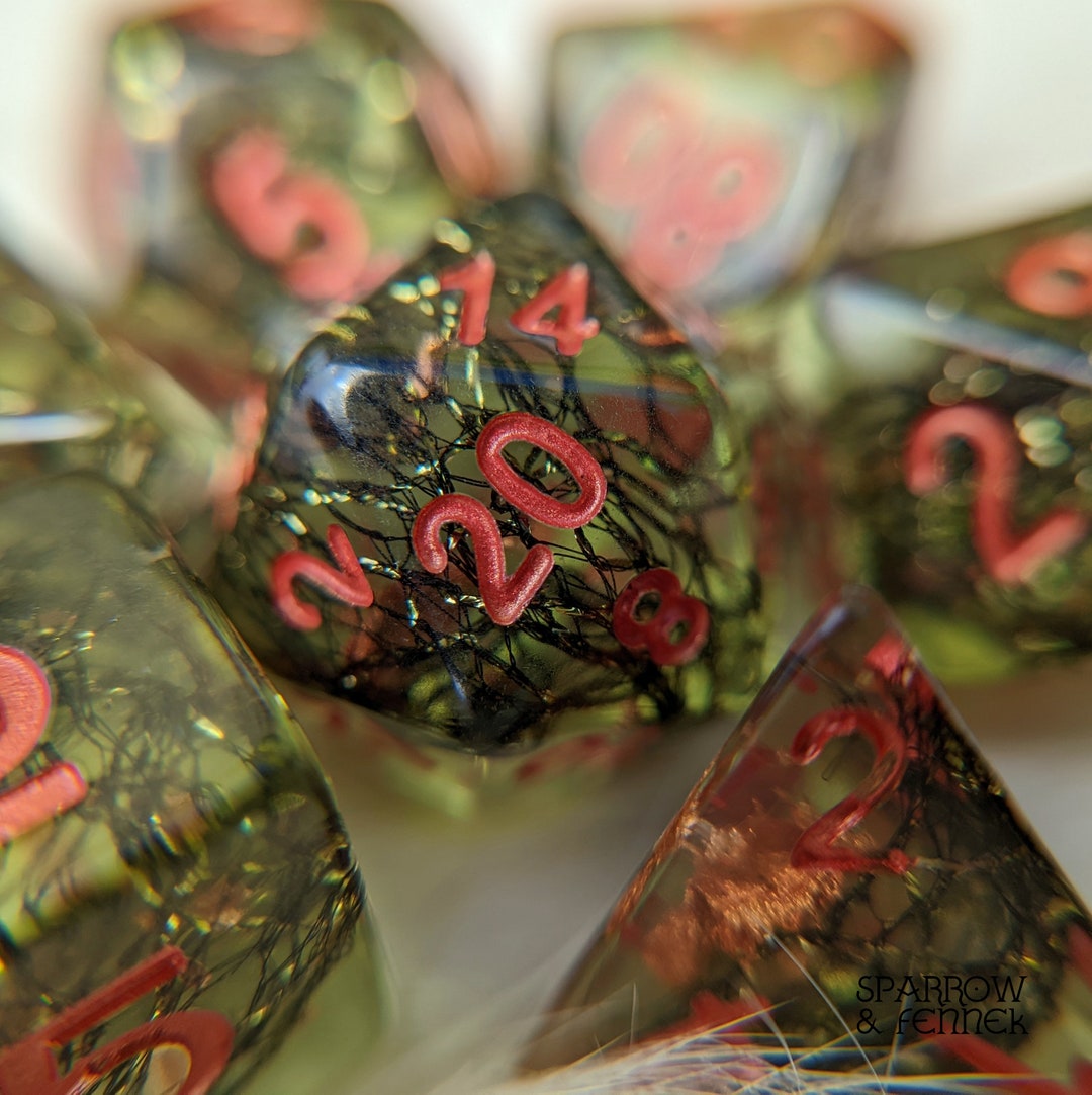 Tangled Wood Dice Set, Polyhedral Dice, D&D Dice, Dungeons and Dragons ...