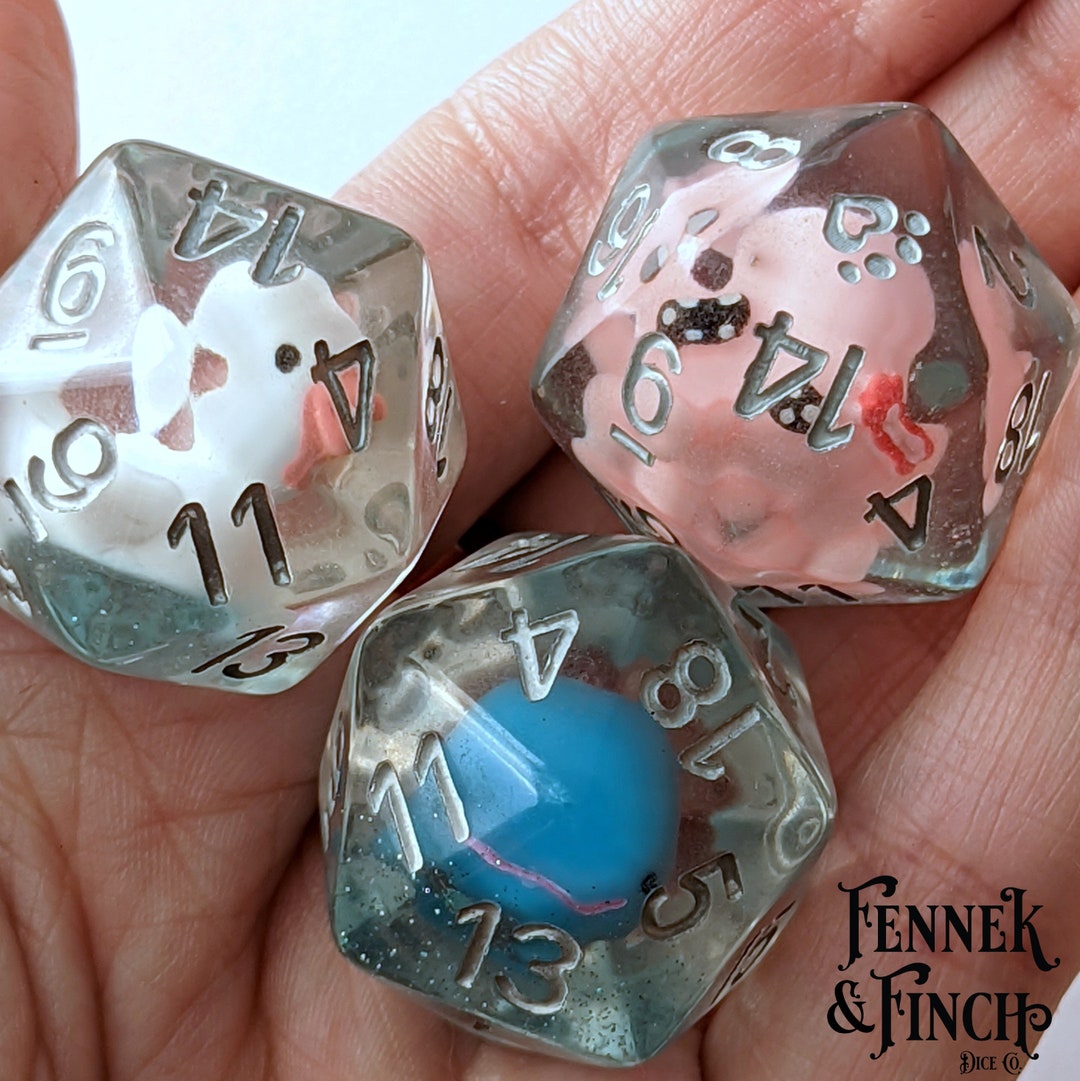 Water Creatures D20 TTRPG Dice, Polyhedral Dice, D&D Dice, Dungeons and ...
