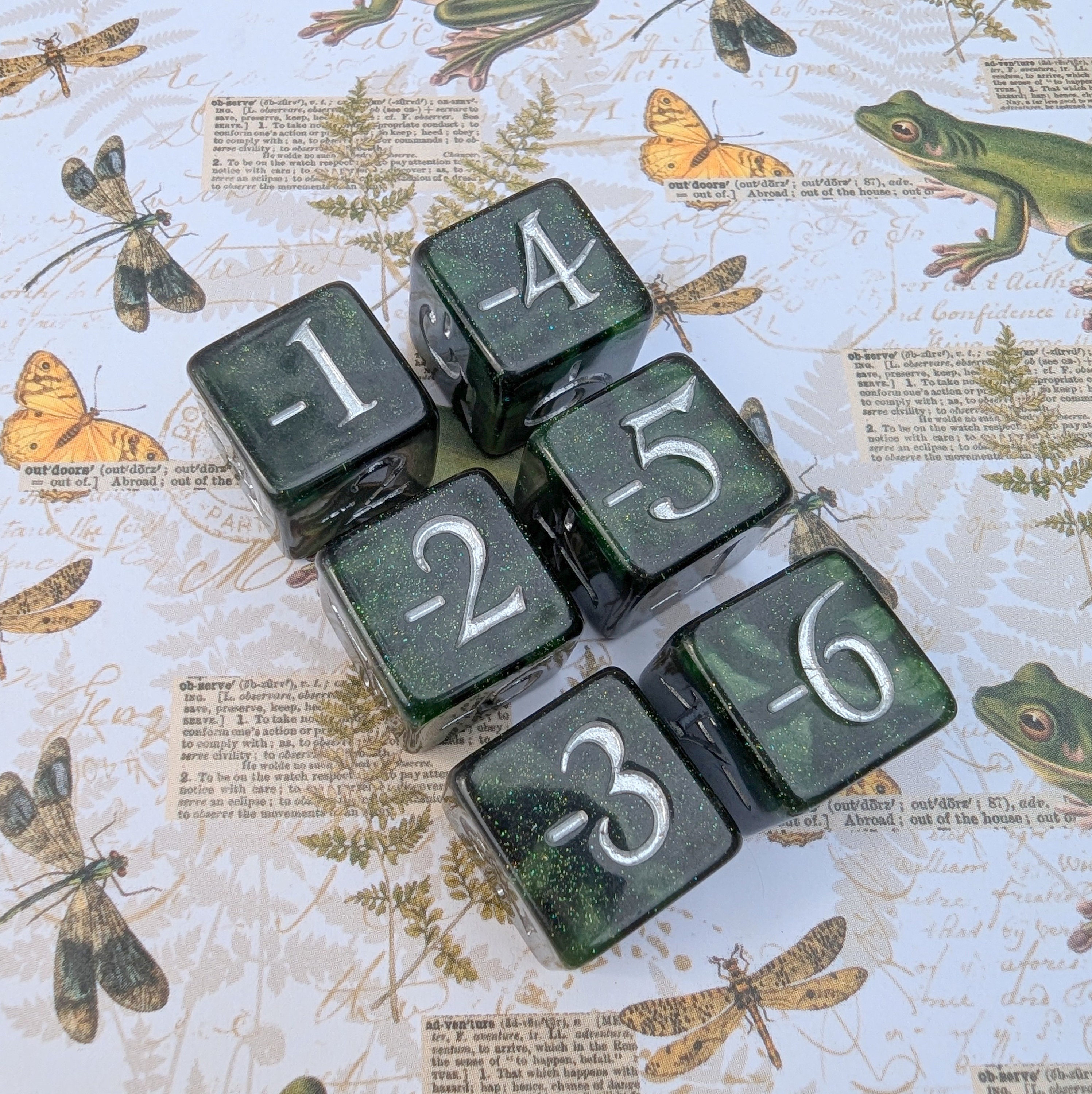 Golgari D20 Spin Down Life Counter: Forest Swamp Glitter Dice - Etsy