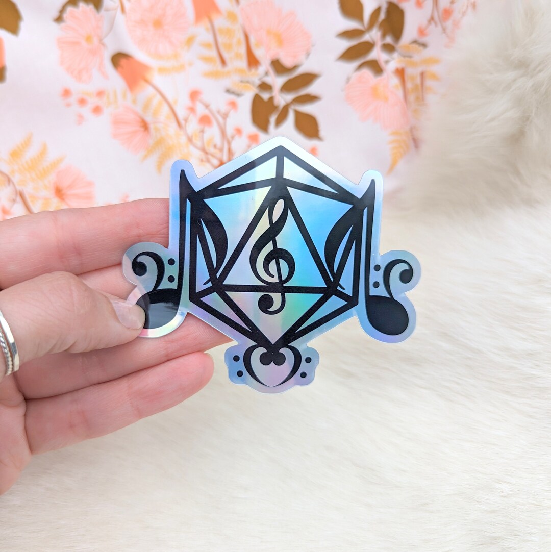 Holographic Bard Class Sticker: D&D Music Symbol - Etsy