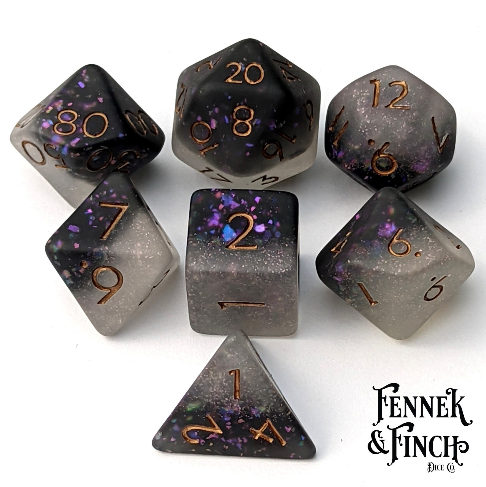 Light and Dark Dice Set Polyhedral Dice D&D Dice Dungeons - Etsy