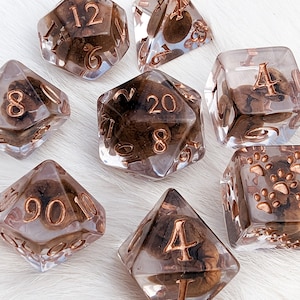 Coffee Bean Dnd Dice Set, Polyhedral Dice, D&D Dice, Dungeons and ...