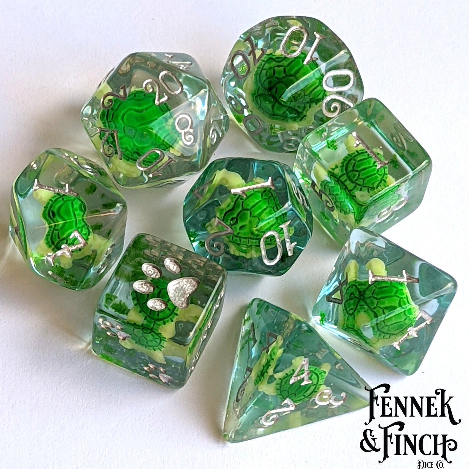 Turtle Dice Set TTRPG D&D Dice Dungeons and Dragons Dice - Etsy