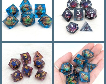 Dreamy Periwinkle Liquid Core Dnd Dice Set, Polyhedral Dice, D&D Dice ...